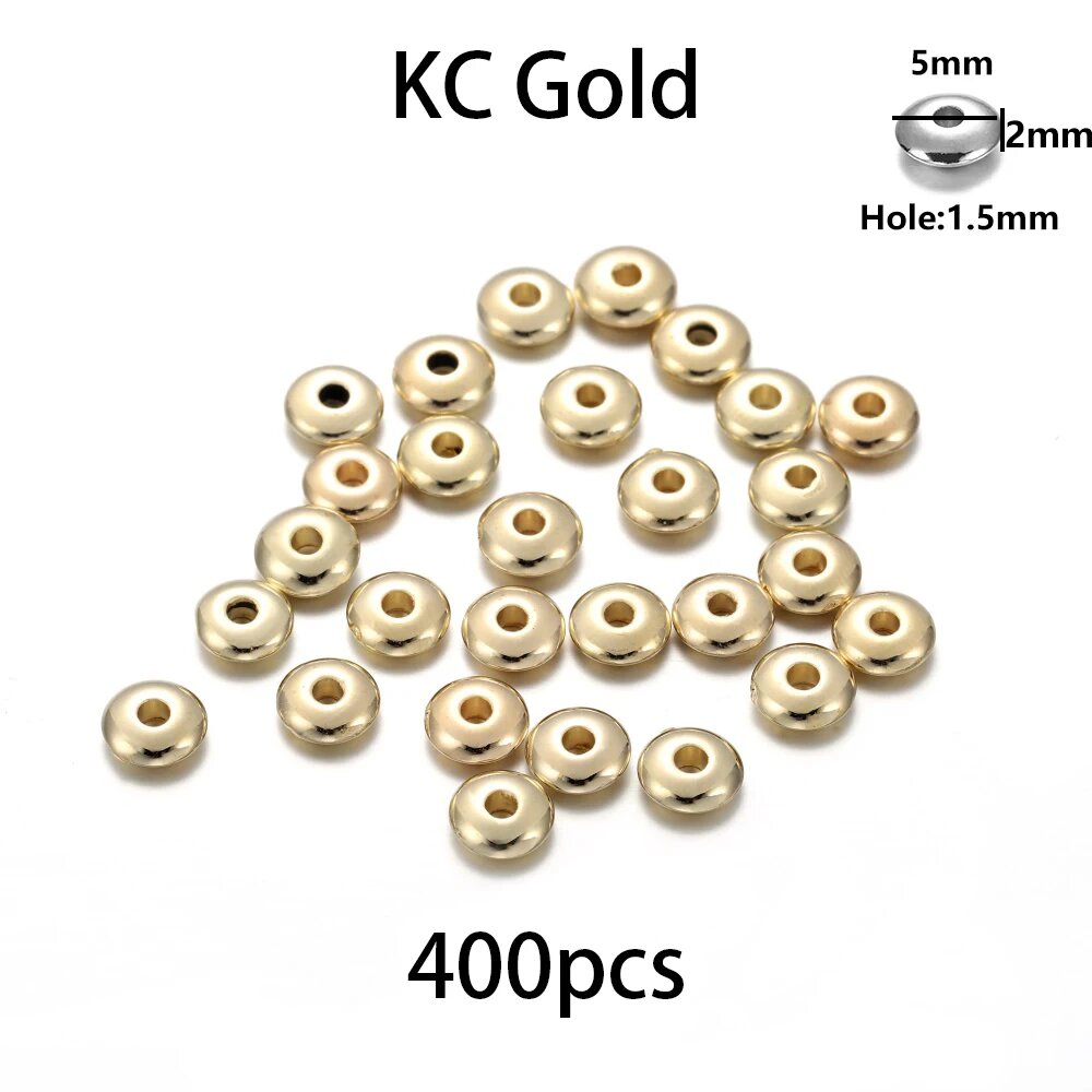 Бусины-разделители KC Gold 5mm, 400шт