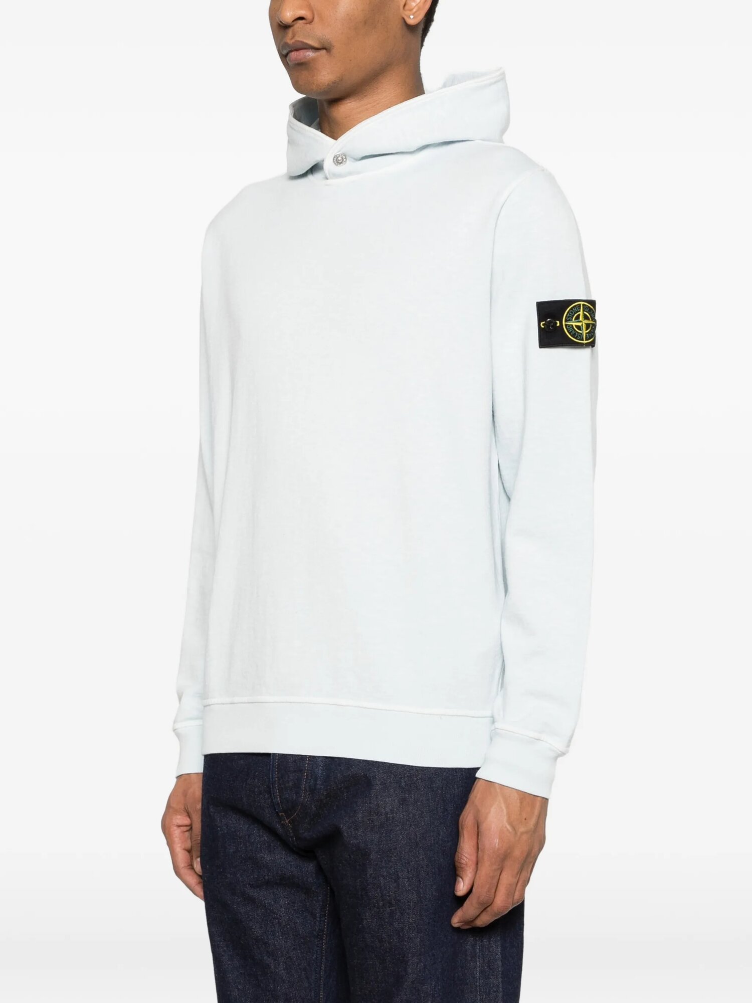 Худи Stone Island Logo-patch hoodie, размер XL, , синий — фото 1