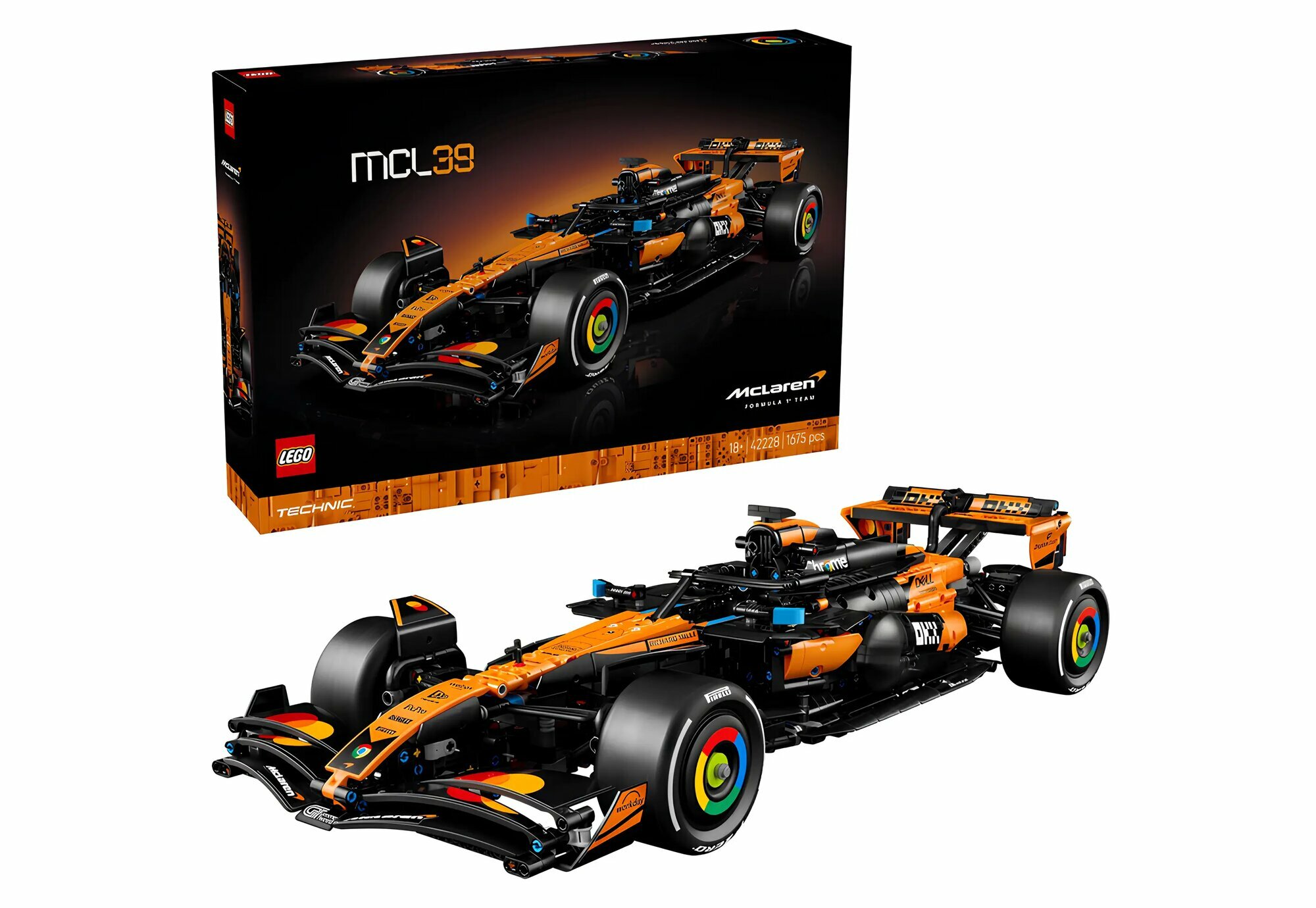 Конструктор LEGO Technic McLaren MCL39 F1 Team 42228, 1675 детали, от 18 лет