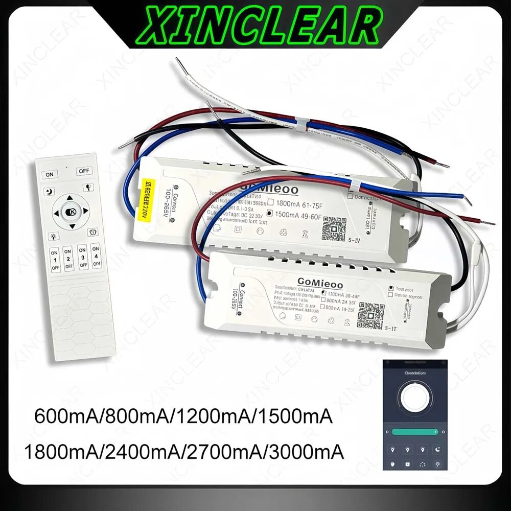 Двухцветный интеллектуальный драйвер LED GM-LXTM-F 22-30В 1800mA 220V