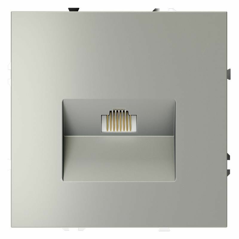 Розетка компьютерная 1-м СП S70 RJ45 кат.6 механизм сталь Voltum VLS060105