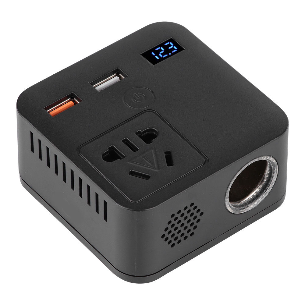 Инвертор автомобильный 150 Вт Преобразователь напряжения 12В-220В с USB QC3.0
