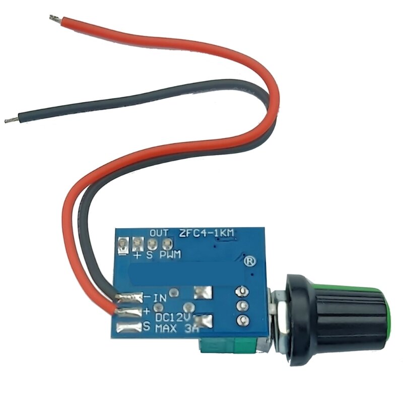 PWM Регулятор Скорости Вентилятора 12V Регулируемый Металлический Кнопочный Переключатель 4-Проводной Регулятор Скорости Вентилятора Регулятор Скорости Шумоподавления