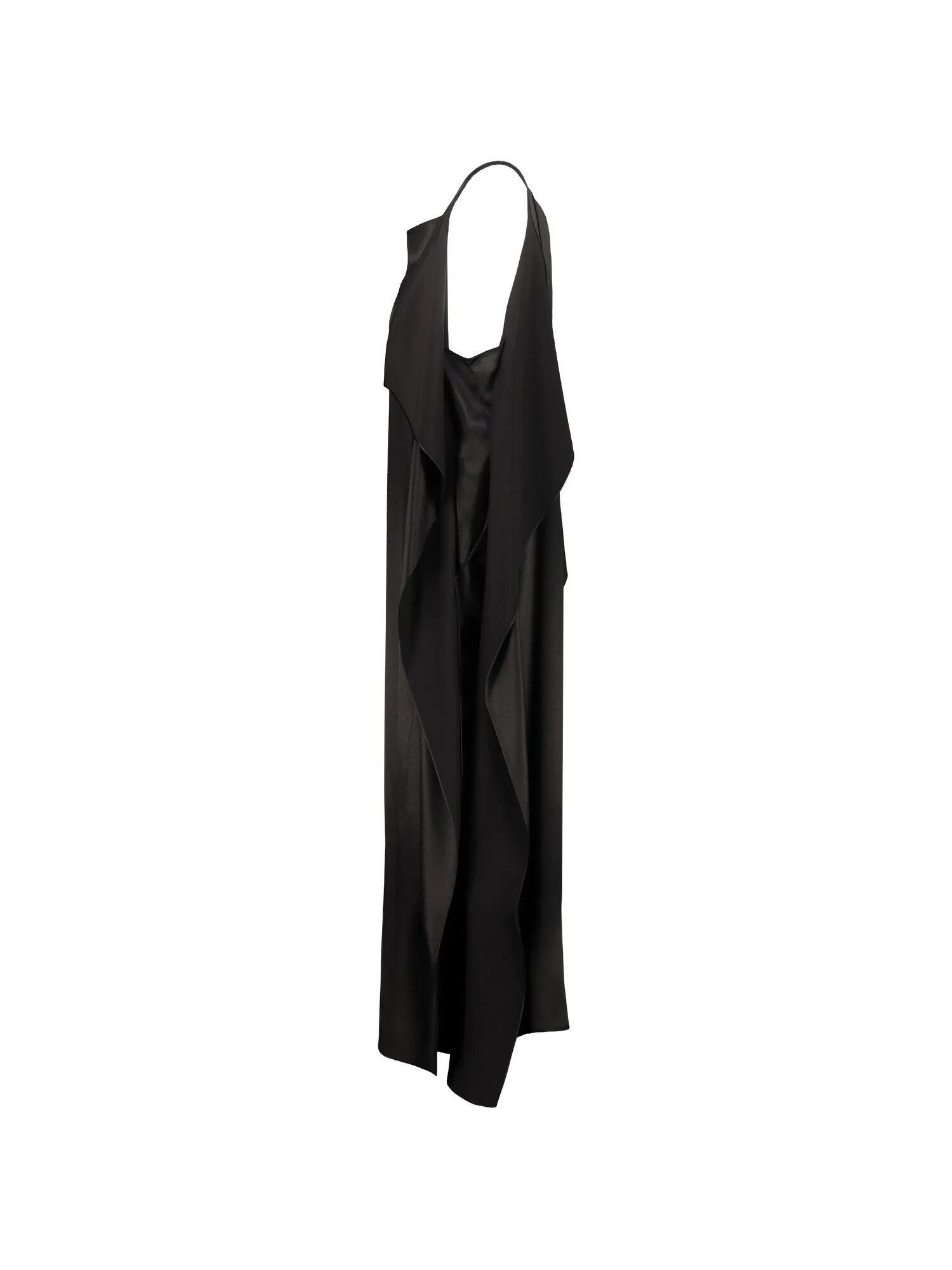 Платье THE ROW Ruffled maxi dress, размер 2, black/black — фото 1