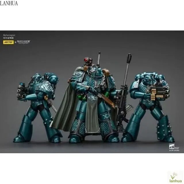 Фигурка JOYTOY Warhammer The Horus Heresy Alpha Legion Exodus "The One who is Many" With Sniper Rifle And Power Dagger - коллекционная фигурка из ABS пластика — фото 1