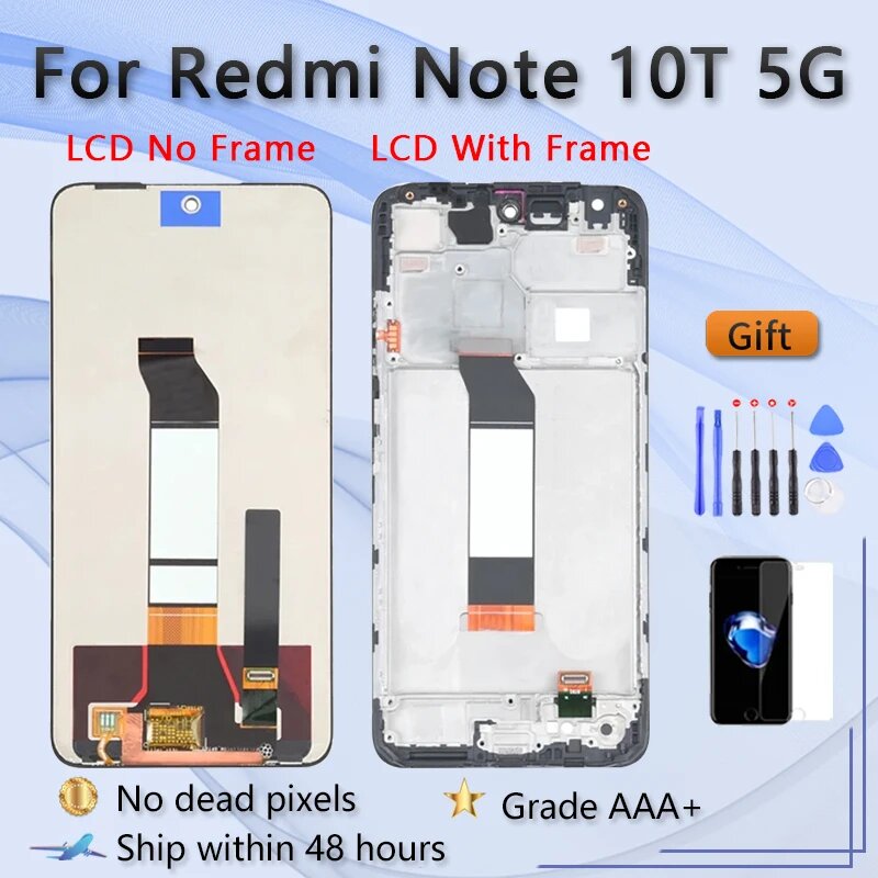 6,5-дюймовый OEM ЖК-дисплей для Xiaomi Redmi Note 10T 5G M2103K19I M2103K19Y LCD With Frame