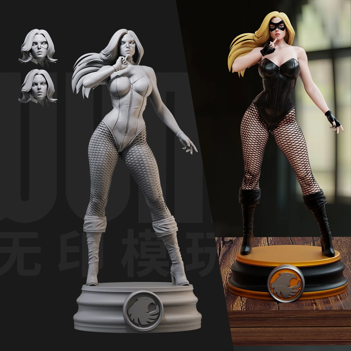 Фигурка Black Canary 1/24 GK, Черный, Цвет: 22