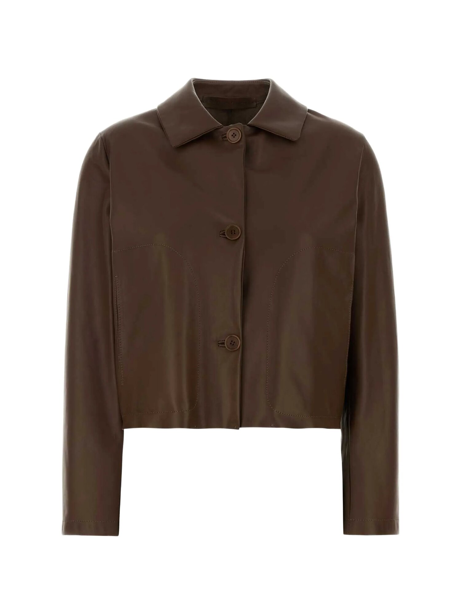 Куртка  Buttoned leather jacket