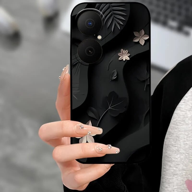 Черный чехол для Huawei Nova Y73 из силикона