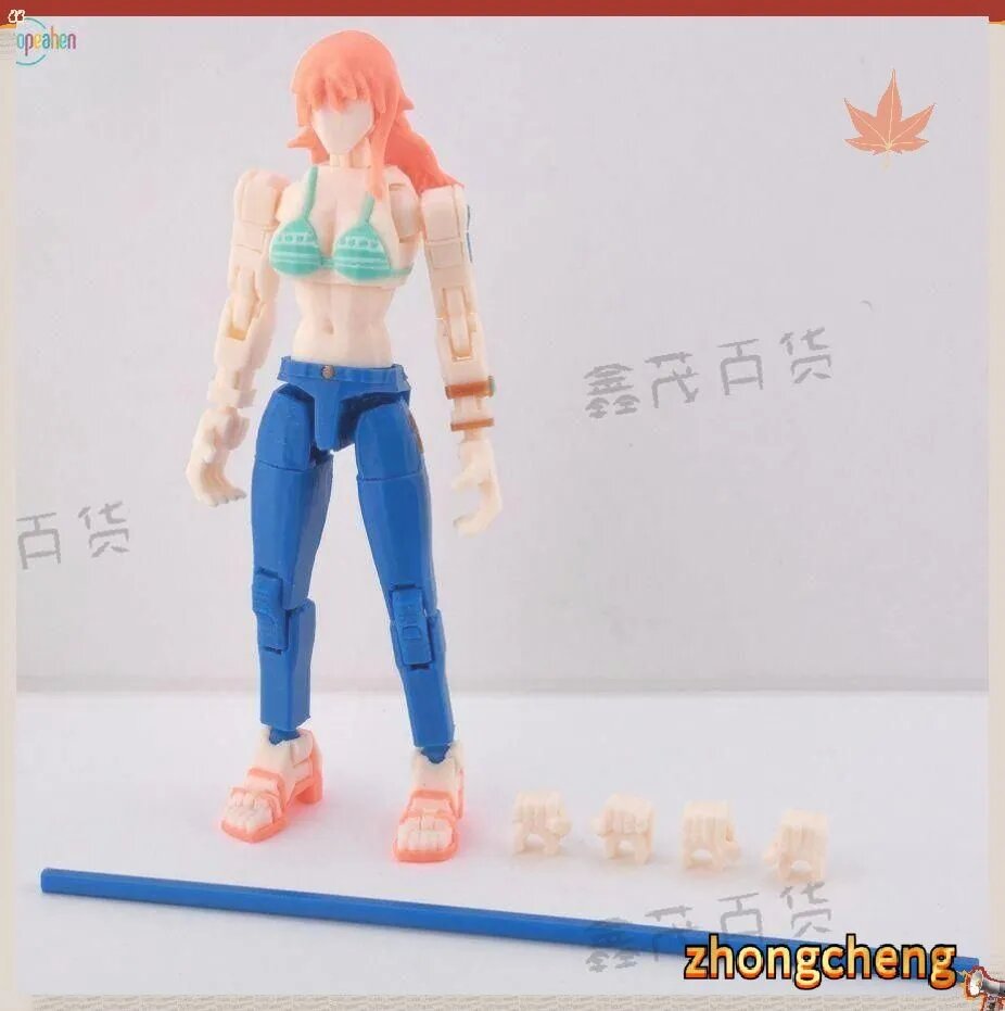 Фигурка One Piece Nami 14cm Многосуставная артикуляция PETG Материал Шарнирная игрушка для коллекционеров — фото 1