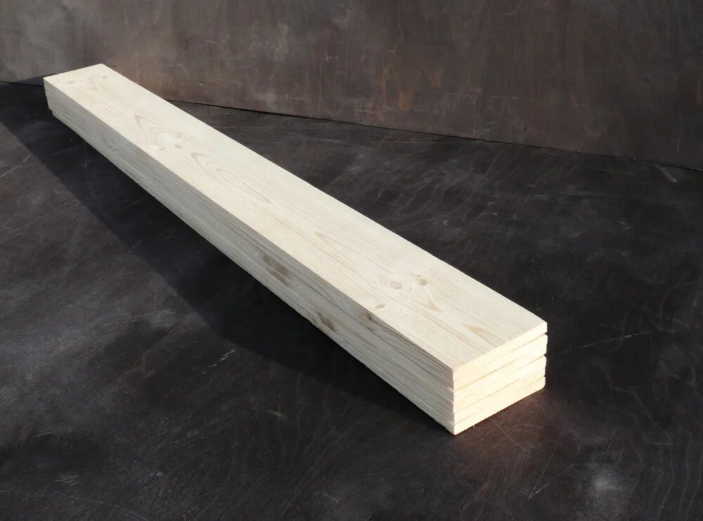 Рейка деревянная строганая 10х100х1000 мм 6 шт сорт первый хвоя