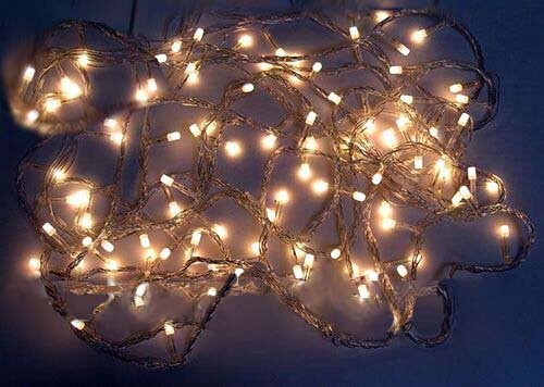 Светодиодная гирлянда на батарейках 48 теплых белых LED ламп 3.5 м, прозрачный ПВХ, контроллер, таймер, IP44, Kaemingk