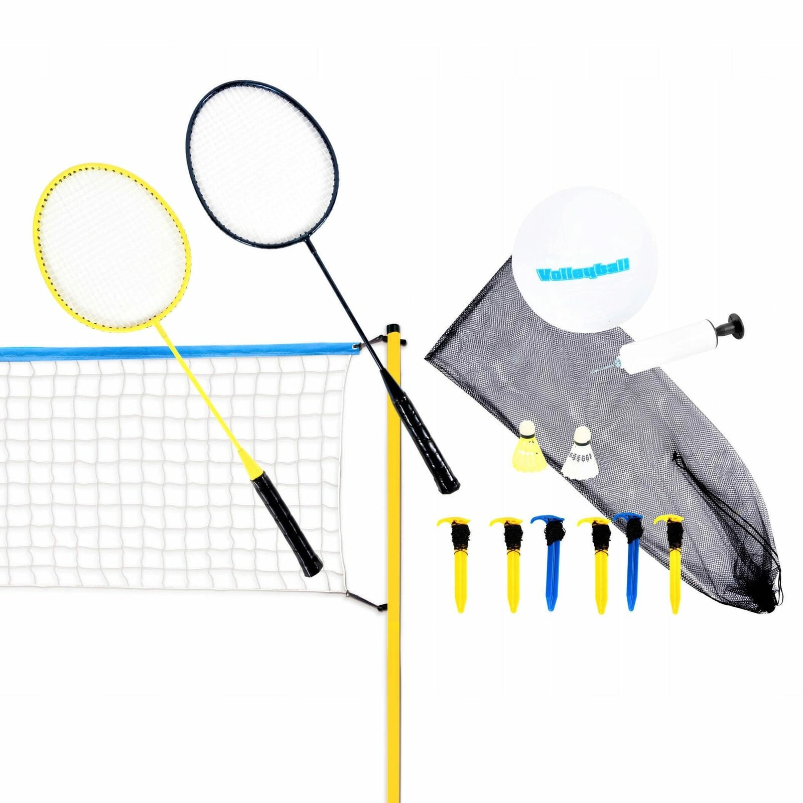 DECATHLON Ракетка для бадминтона Scatch Набор для волейбола и бадминтона, разноцветный, 310 43 см, 1,33 кг