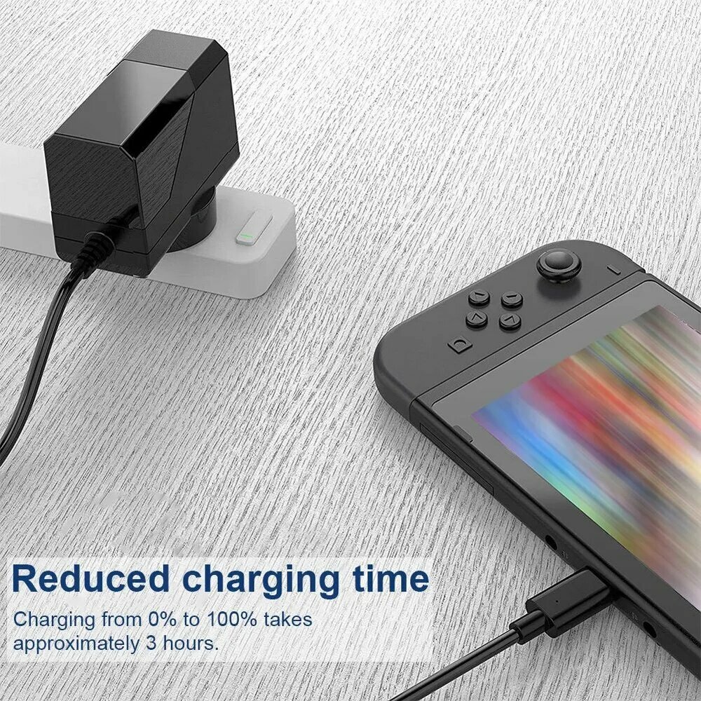 Компактное зарядное устройство для Nintendo Switch и контроллеров, 39W