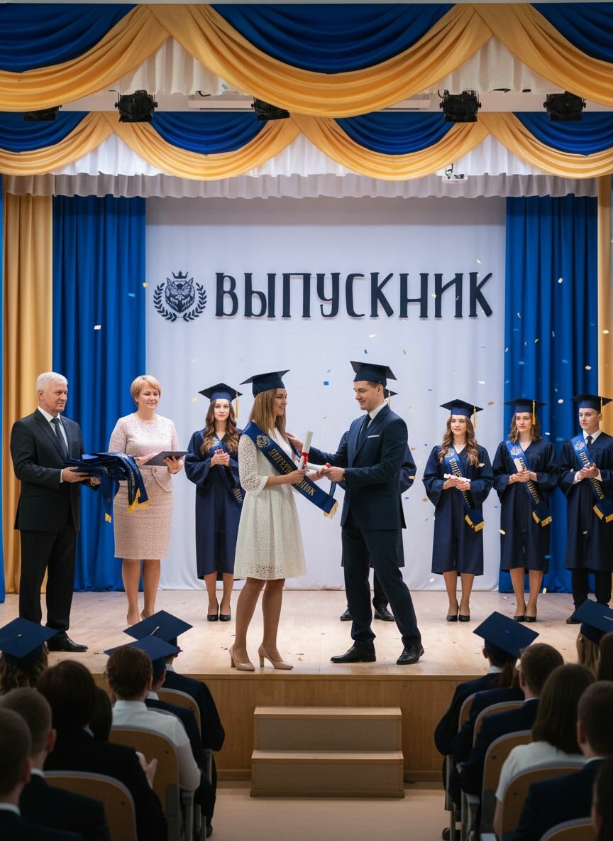 Атласная лента выпускника набор 5 шт — фото 1
