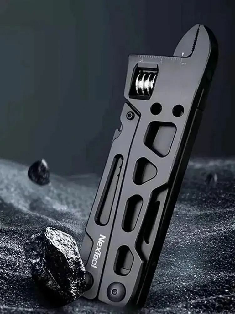 Эксклюзивный мультиинструмент NexTool NE20145, 9 функций в компактном черном корпусе
