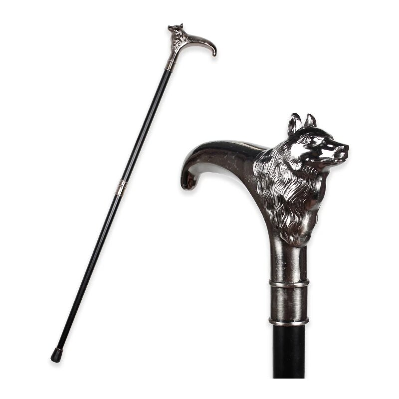 Роскошная трость с головой волка, мужские трости, модная декоративная трость 2025 года, женская модная трость, винтажная трость