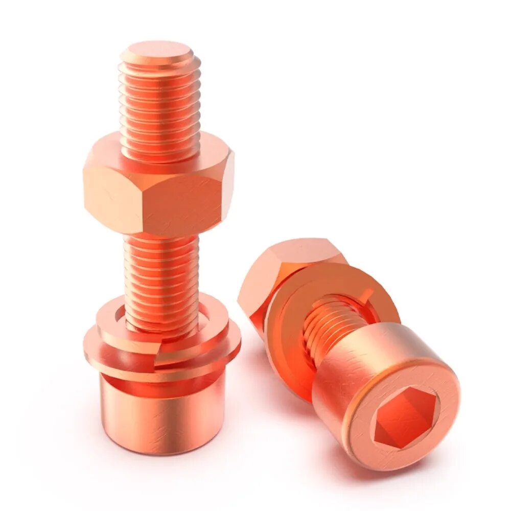 Медные шестигранные болты с пружинными шайбами М3-М16 M6, 20mm