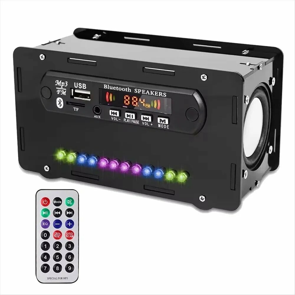 DIY Bluetooth-колонка, комплект светодиодных FM-радио, USB-усилитель звука для дома с цифровым дисплеем, практическое пайка