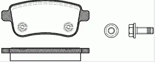 Колодки задние дисковые Рено Меган 3, Сценик 3, Флюинс REMSA