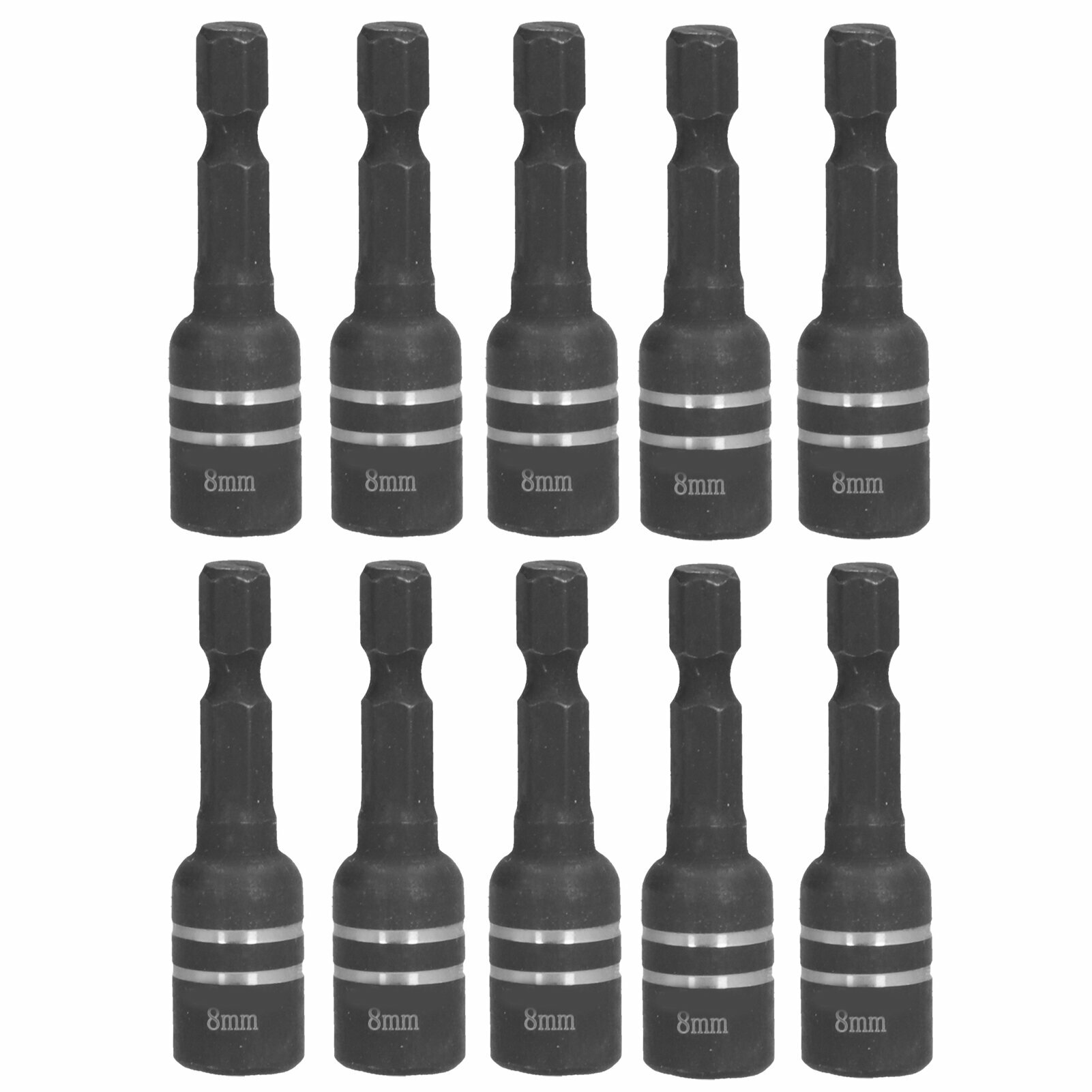 Набор магнитных битодержателей 10 шт, хромованадиевая сталь, для шуруповертов