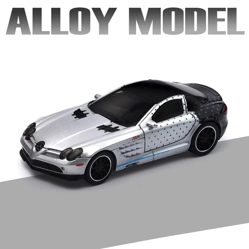 Модель автомобиля 1:32 SLR 722S Edition, серебристый с черным