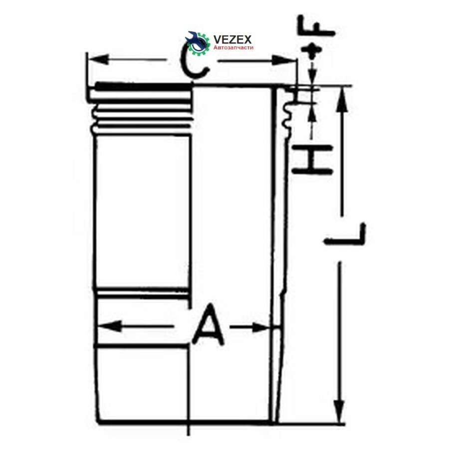 KOLBENSCHMIDT 89460110 гильза цилиндра ! R6 d131\VOLVO D12 A