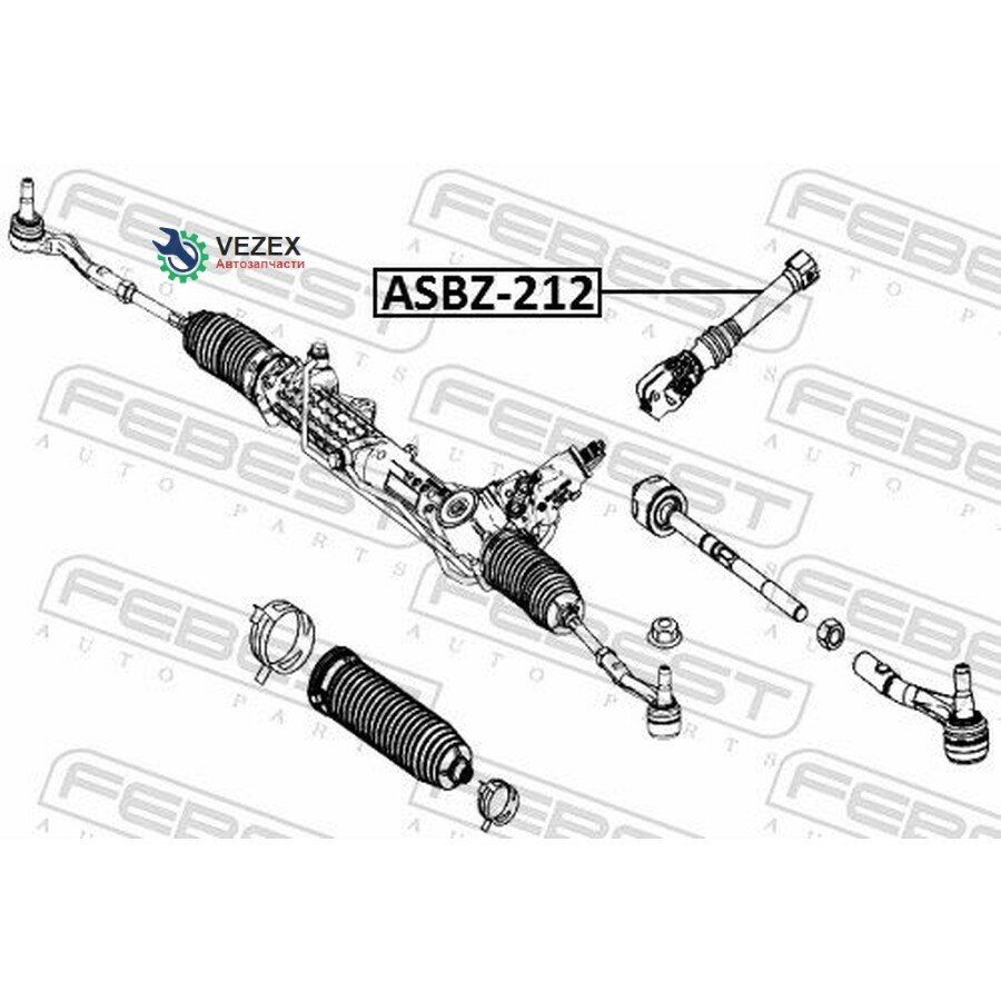 FEBEST ASBZ212 вал карданный рулевой!\ MB C-CLASS (W204) 07-14
