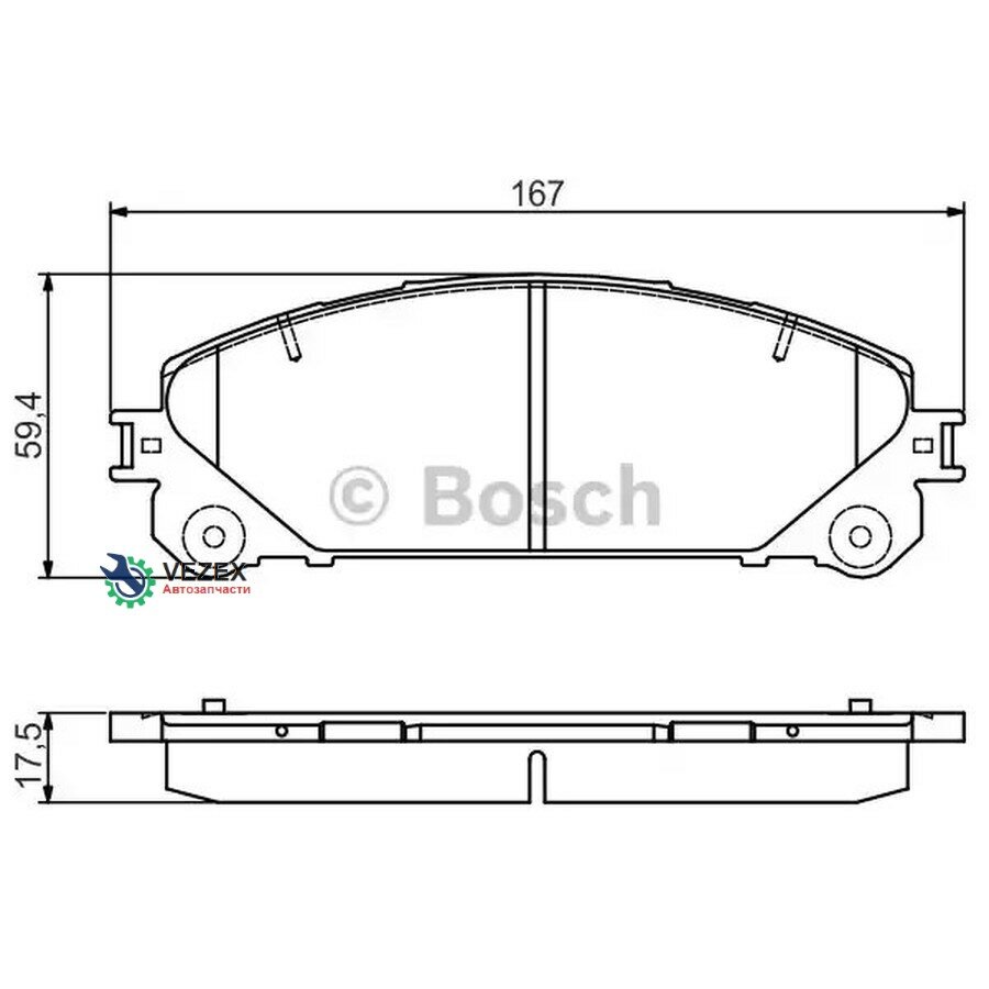BOSCH 0986495169 Колодки тормозные дисковые