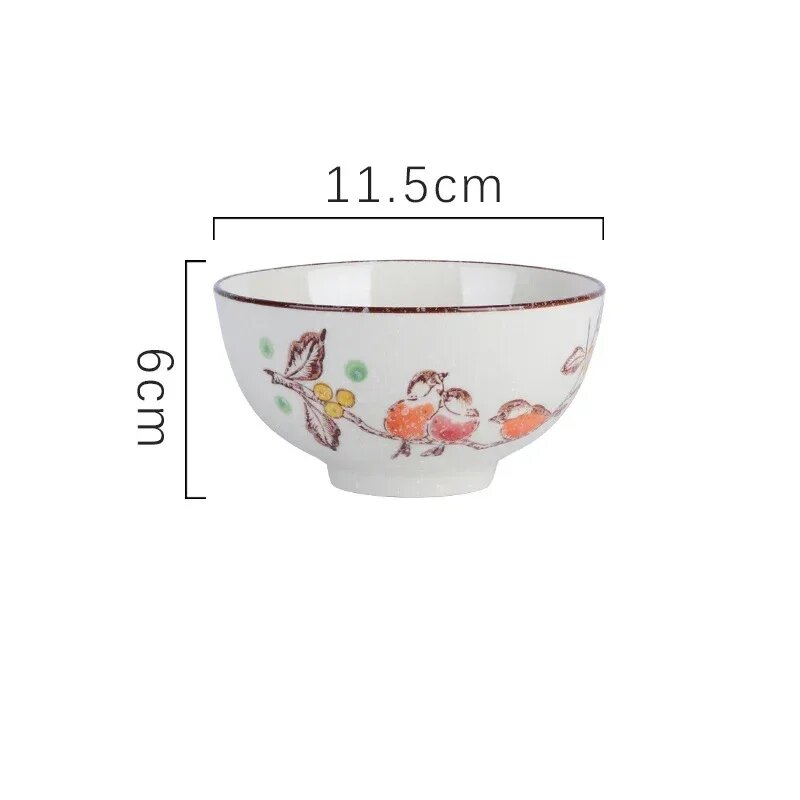 Керамическая миска для риса, 11.5x6 см, Цвет: C