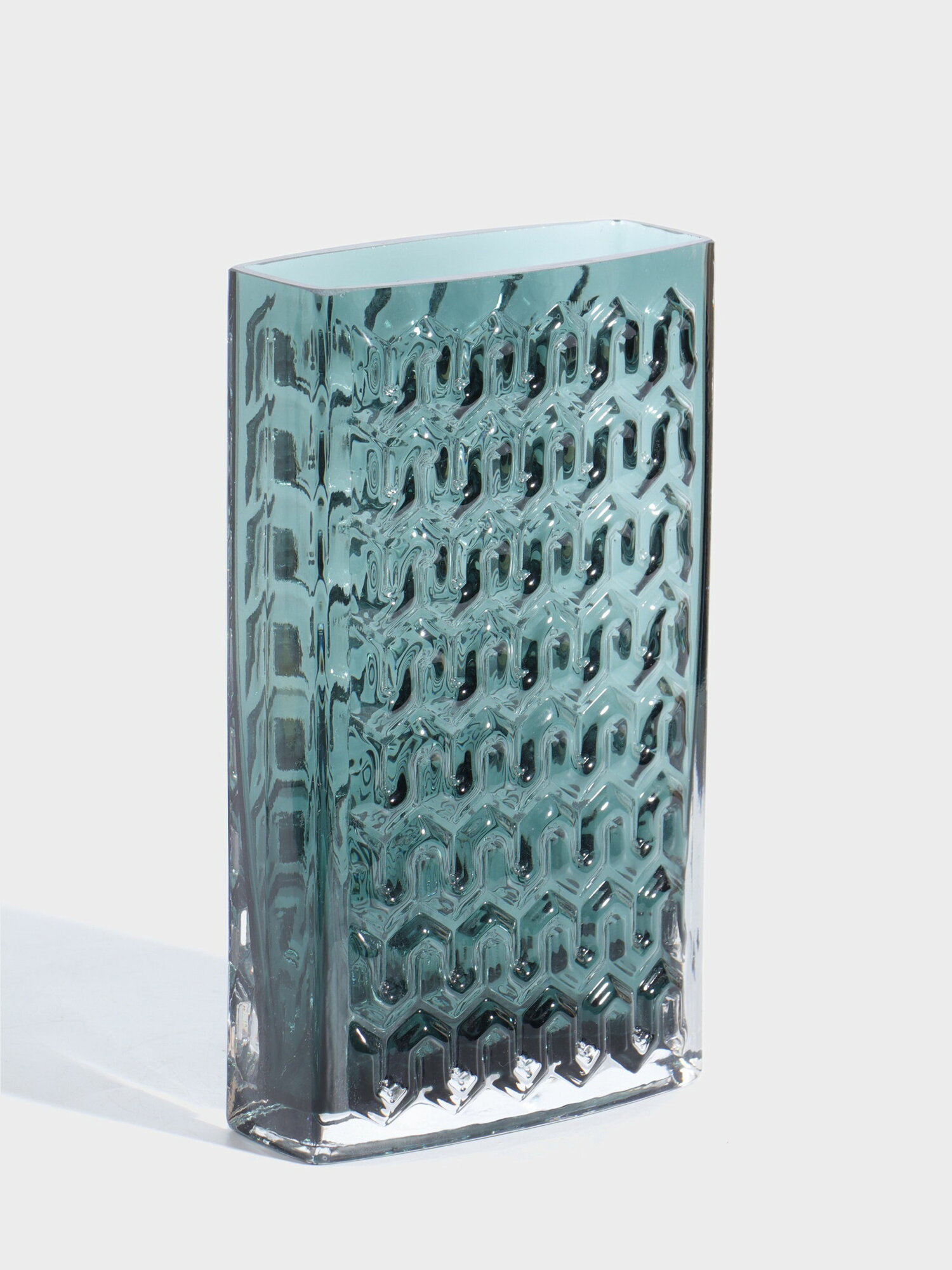 Ваза для цветов "Грэйем" 24x14 см, стекло, зелёная, вид вазы: настольная