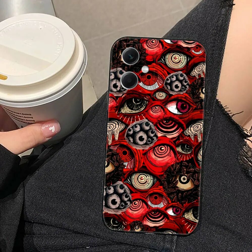 Красный чехол Redmi Note 15 Pro с глазами