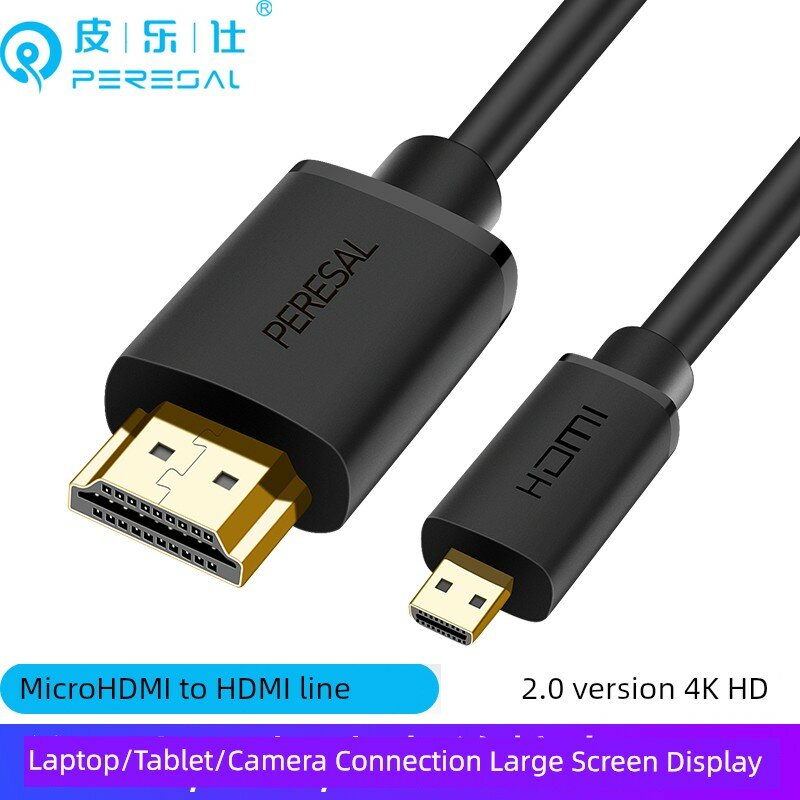 Микро HDMI кабель 2.0 версия, подключение ноутбука к телевизору высокое разрешение, совместимый с Samsung Lenovo, длина