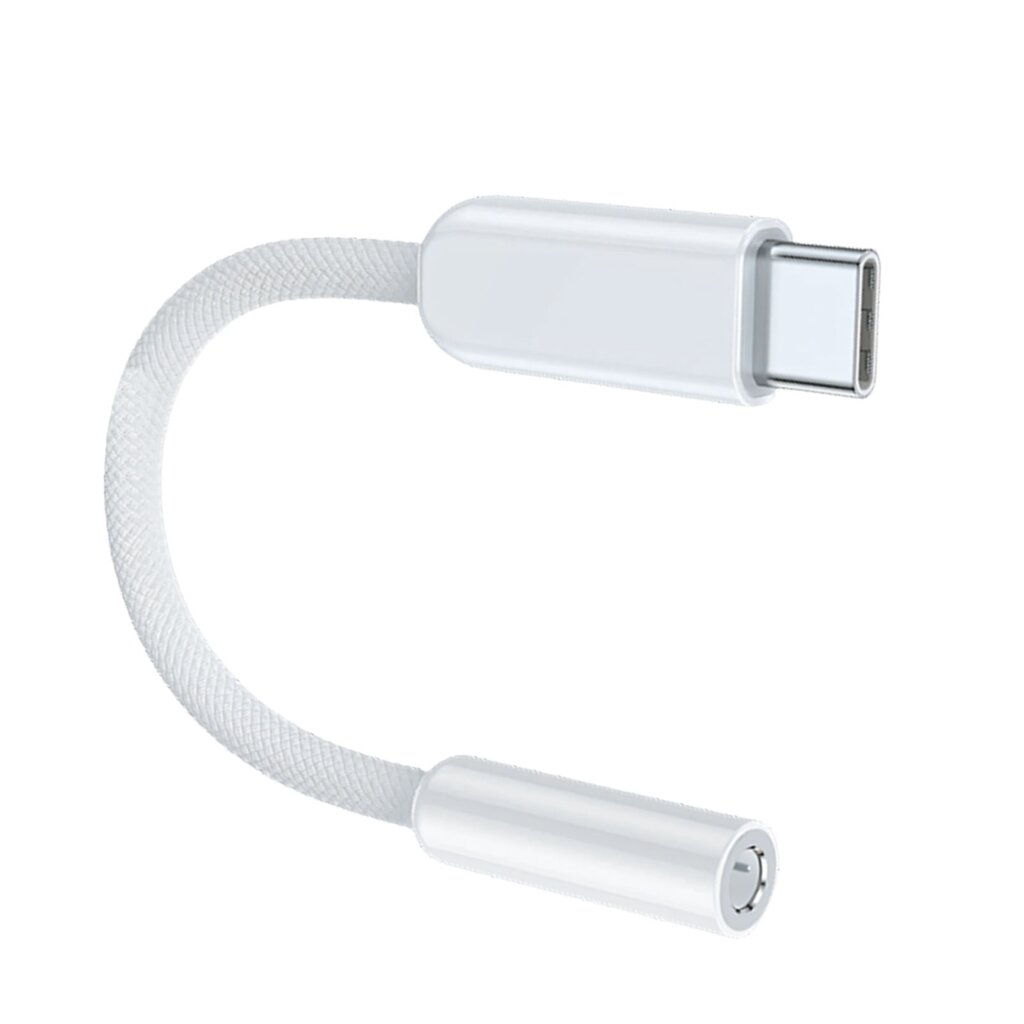 Кабель-Преобразователь Звука USB Type C С Оплеткой Длиной 13 См В Разъем-Розетку 3,5 Мм Для Звонков С Четкой Музыкой И Игр
