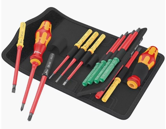 Набор бит с битодержателем WERA Kraftform Kompakt VDE 17 Universal 1 Tool Finder, 17 пр. WE-006611