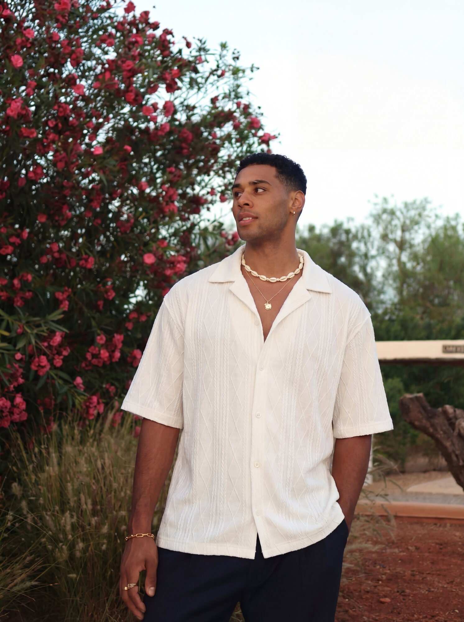 Рубашка вязаная с коротким рукавом