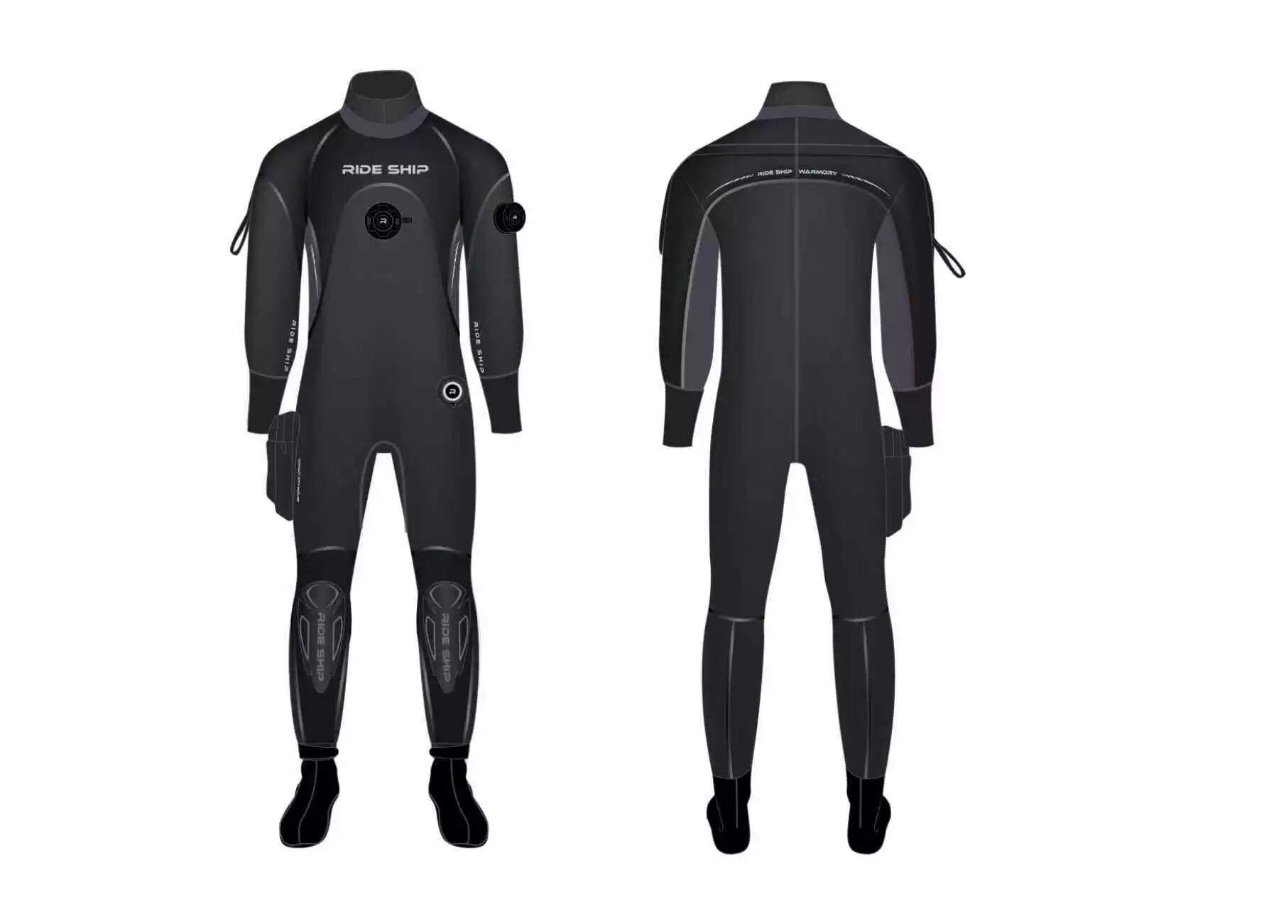 Сухой гидрокостюм для дайвинга 5 мм, цельный, износостойкий неопреновый сухой костюм, одежда для городского спасения,