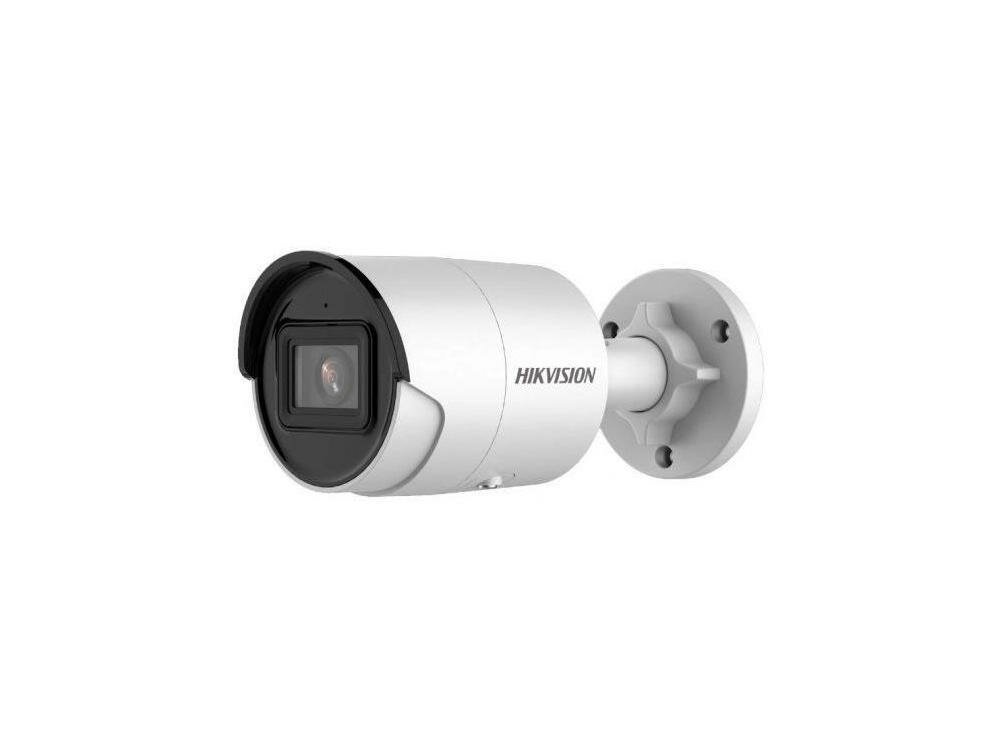 Камера видеонаблюдения IP Hikvision DS-2CD2083G2-IU(4mm), 3840x2160, 4мм, (AcuSense), ИК 40м, 8Мп, 1/2.8 CMOS, уличная, цилиндрическая, белый