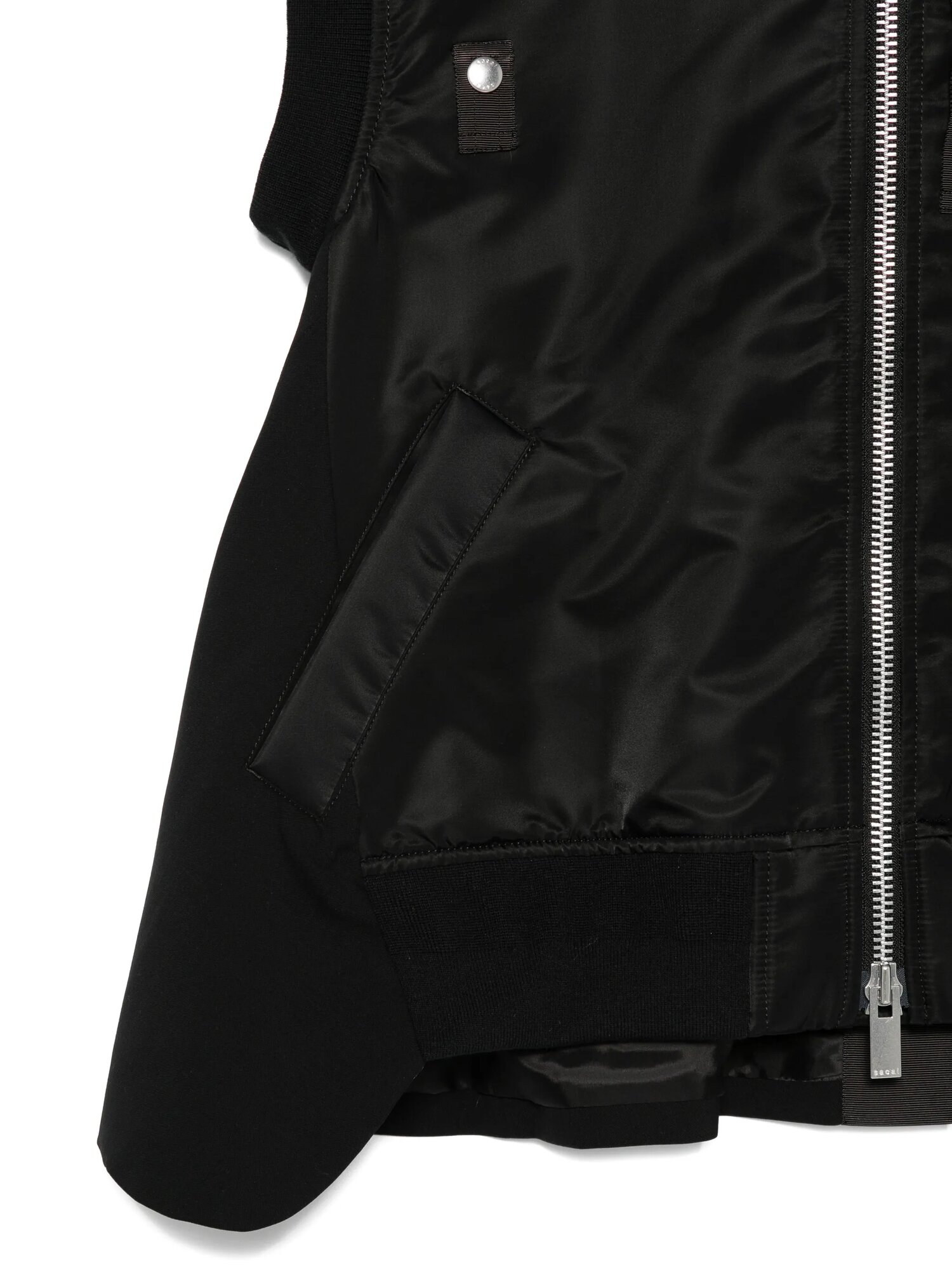 Пальто Sacai Zip-up gilet, размер 44, black / black — фото 1