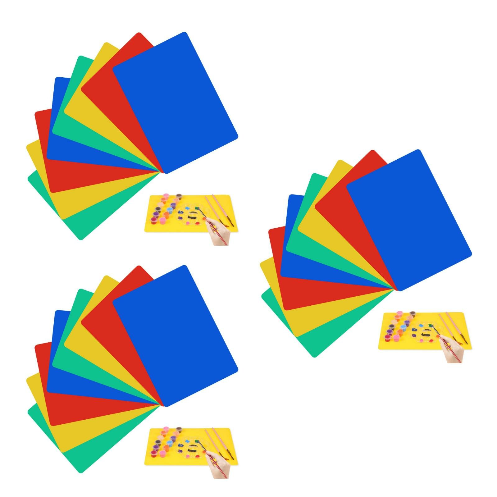 Пластиковый коврик для лепки из полимерной глины для детей набор 24 шт разноцветный
