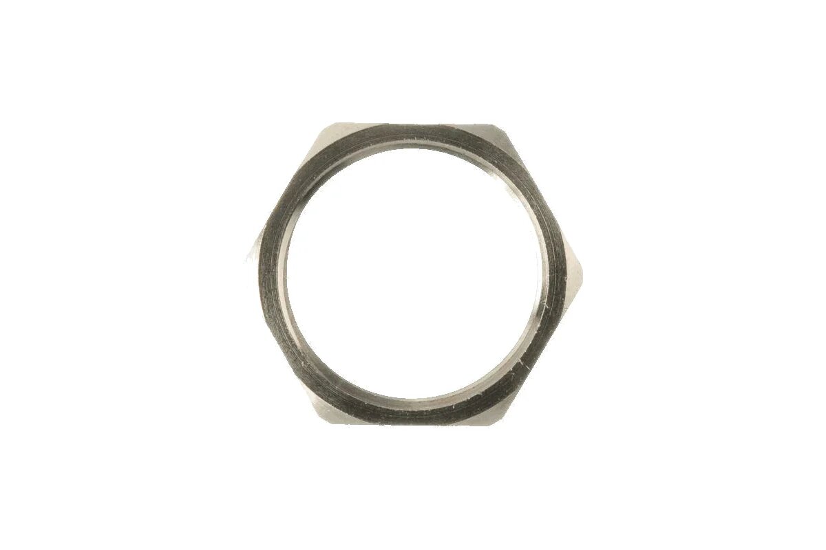 Контргайка Terma 1.1/4 из латуни с хромированным покрытием для соединения труб при давлении до 25 бар и температуре от -20 °C до +150 °C