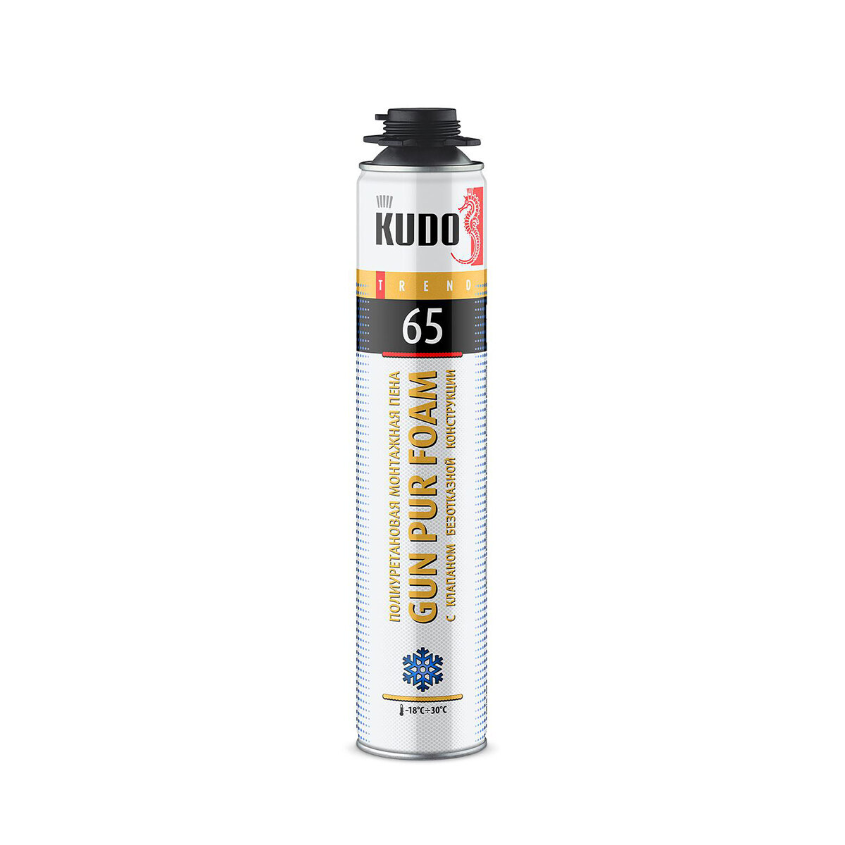 Пена монтажная KUDO 65 профи зимняя, монтажная, 1000 мл KUPT10W65