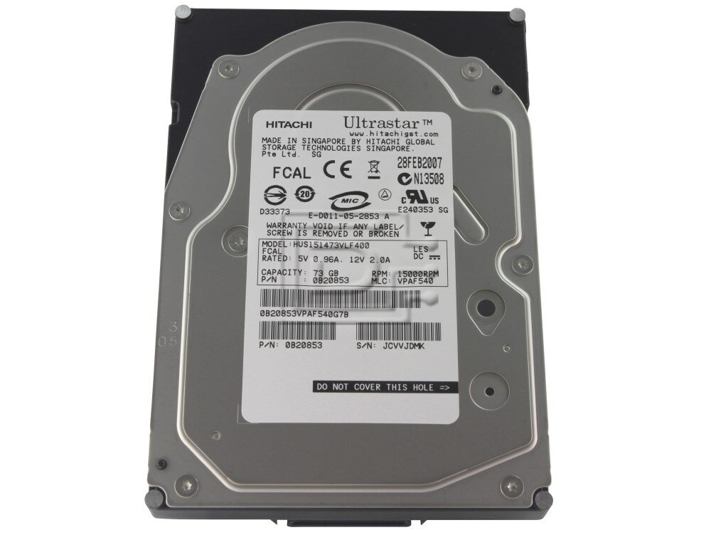 Жесткий диск Hitachi 0B20853 73Gb 15000 Fibre Channel 3,5" HDD