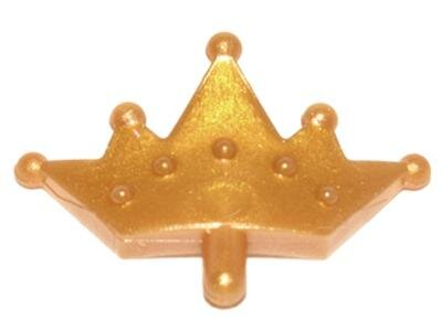Деталь Lego 33322 Minifigure, Crown Tiara, 5 Points, Rounded Ends