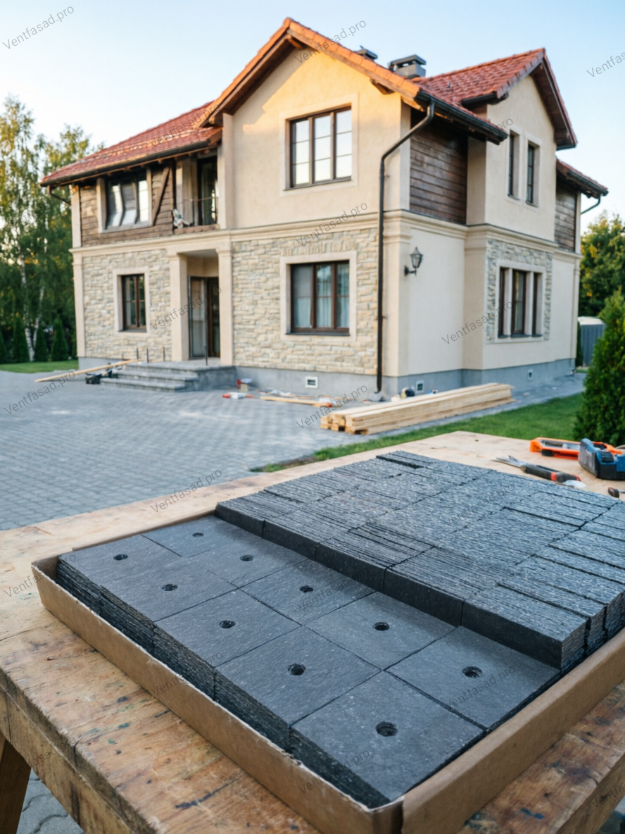 Паронитовая прокладка фасадная юранд, НГ, огнестойкая, 70x70 мм, 1.5мм, 500 шт.