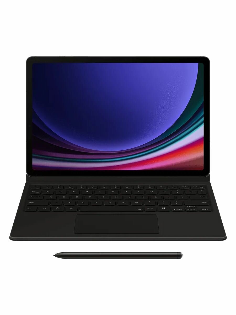 Чехол-клавиатура с тачпадом Samsung Book Cover Keyboard с клавишей AI EF-DX725UBRGRU Tab S10 FE, Tab S10 Lite, S9, S9 FE, чёрный