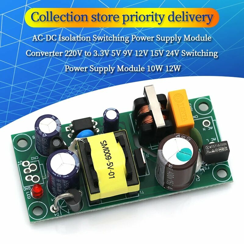 Импульсный блок питания Liludin 24V 0.5A (12W), Model 1PCS