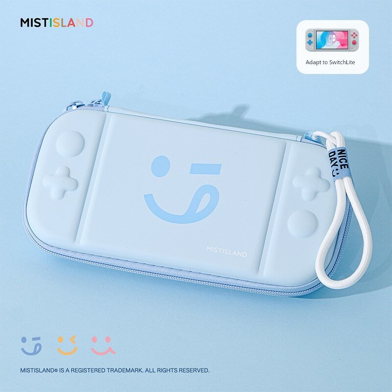 Кейс для Nintendo Switch Lite в светло-голубом цвете компактная сумка для хранения