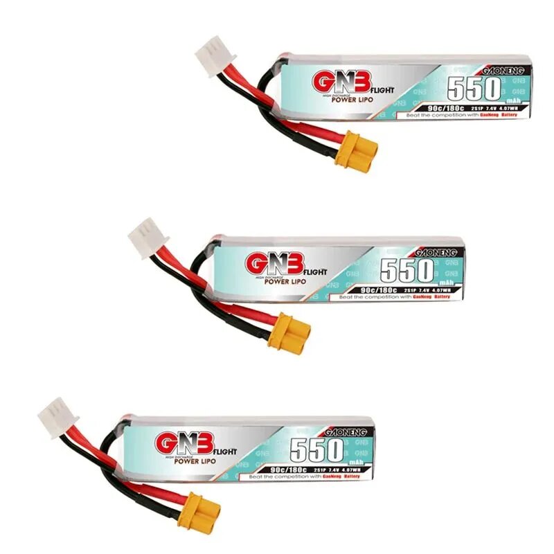 Аккумулятор GNB LiPo Battery 2S 7.4V 550mah 90C/180C 7.4V
