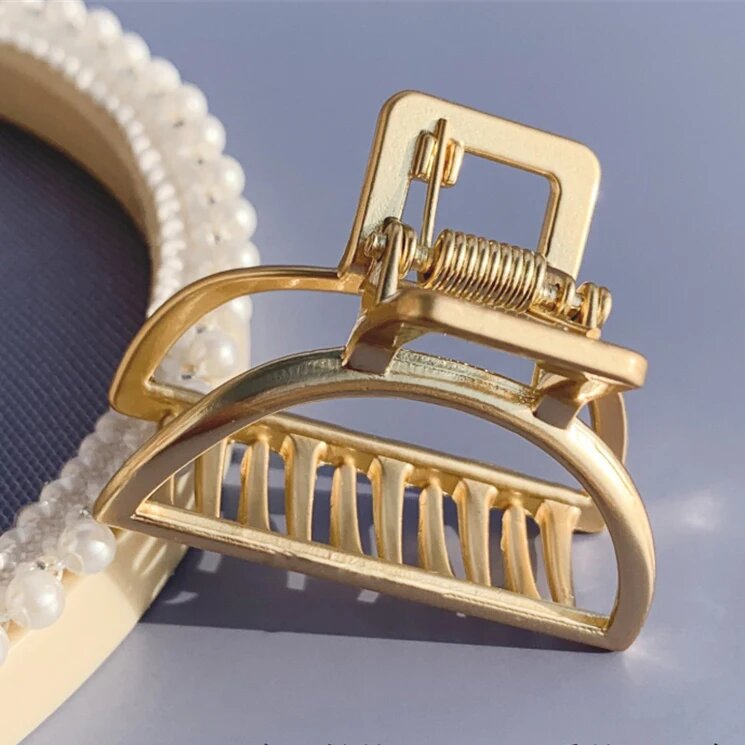Заколка для волос краб Matt Gold Small